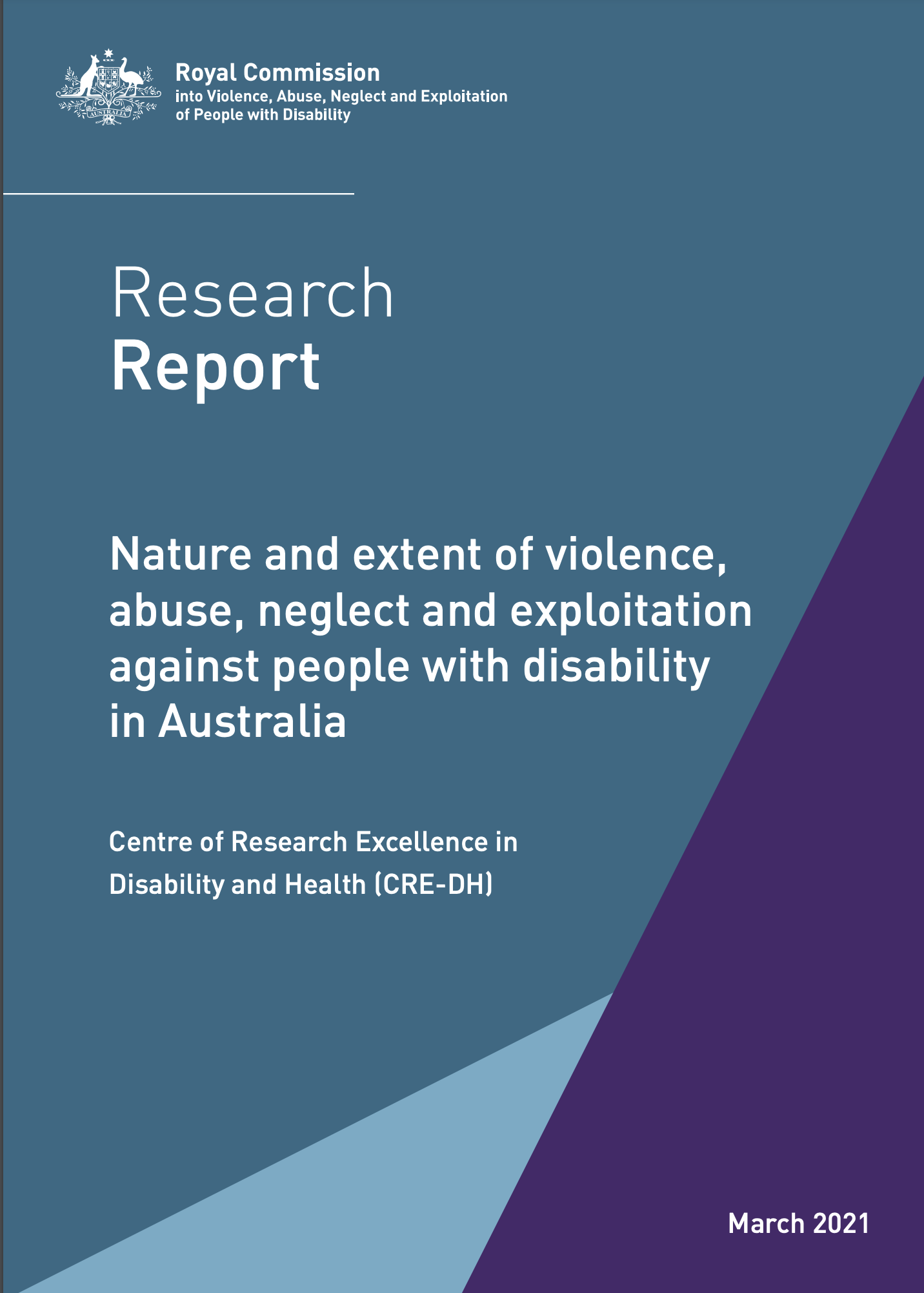 Prevalence of violence and abuse of people with disability in Australia ...