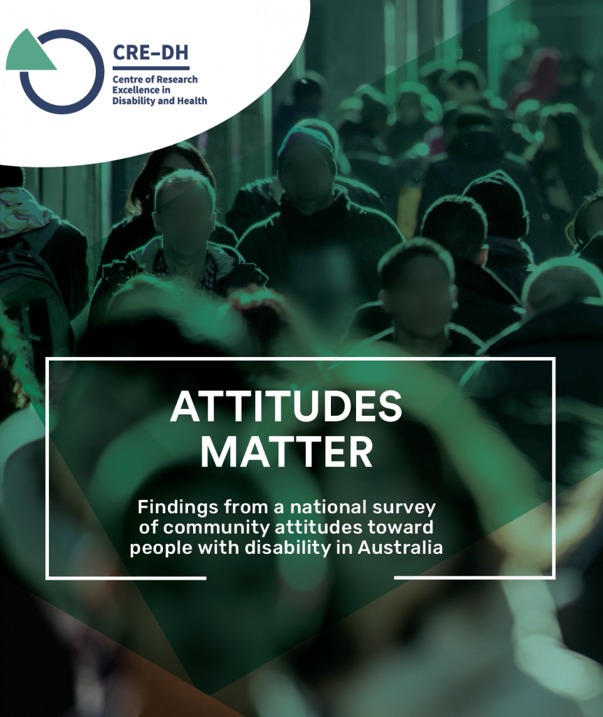 Community Attitudes towards People with Disability – National Survey results – CRE-DH